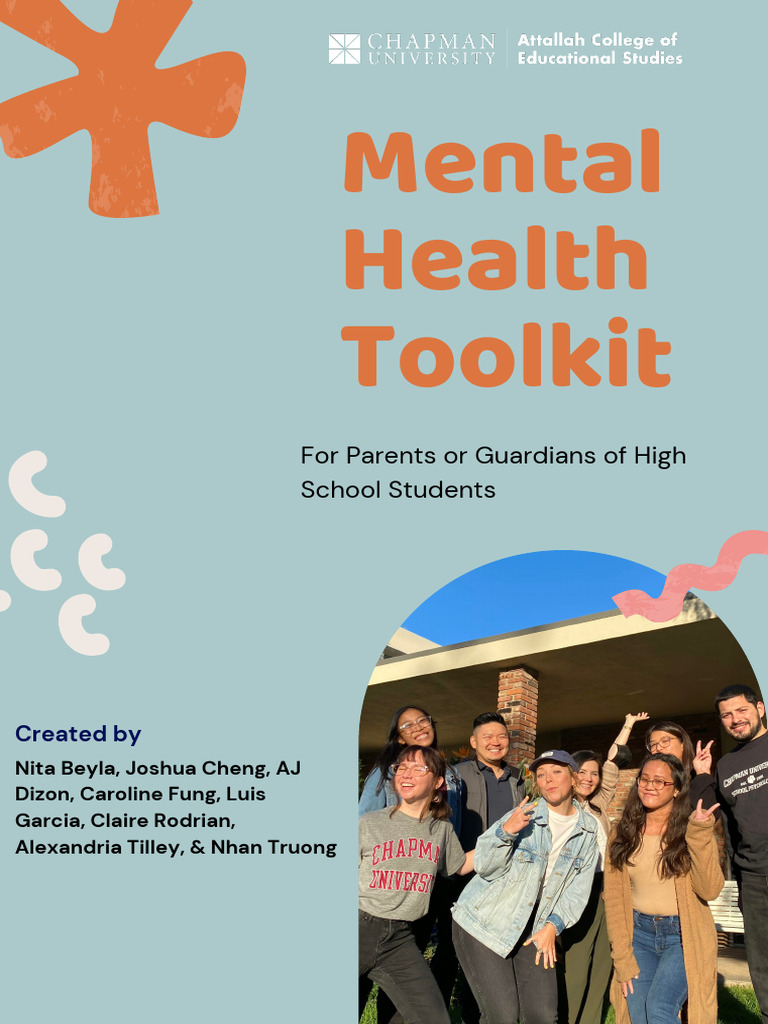 Mental Health Toolkit: For Parents or Guardians of High School Students ...
