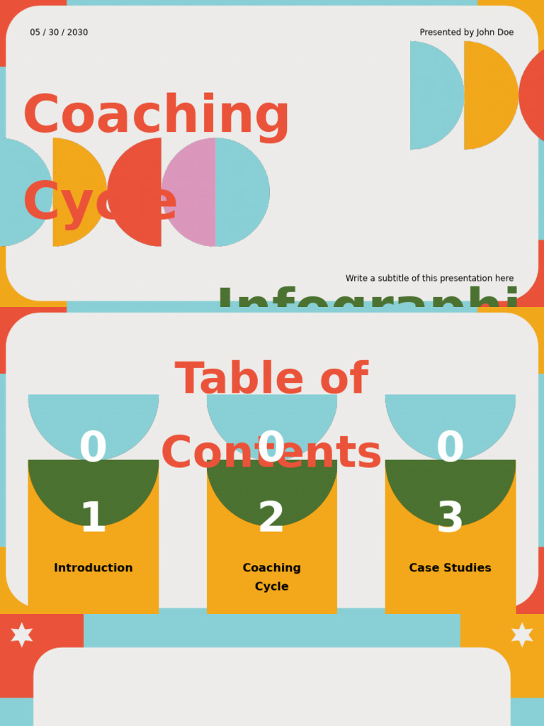 Modern Geometric Coaching Cycle Infographic | PDF
