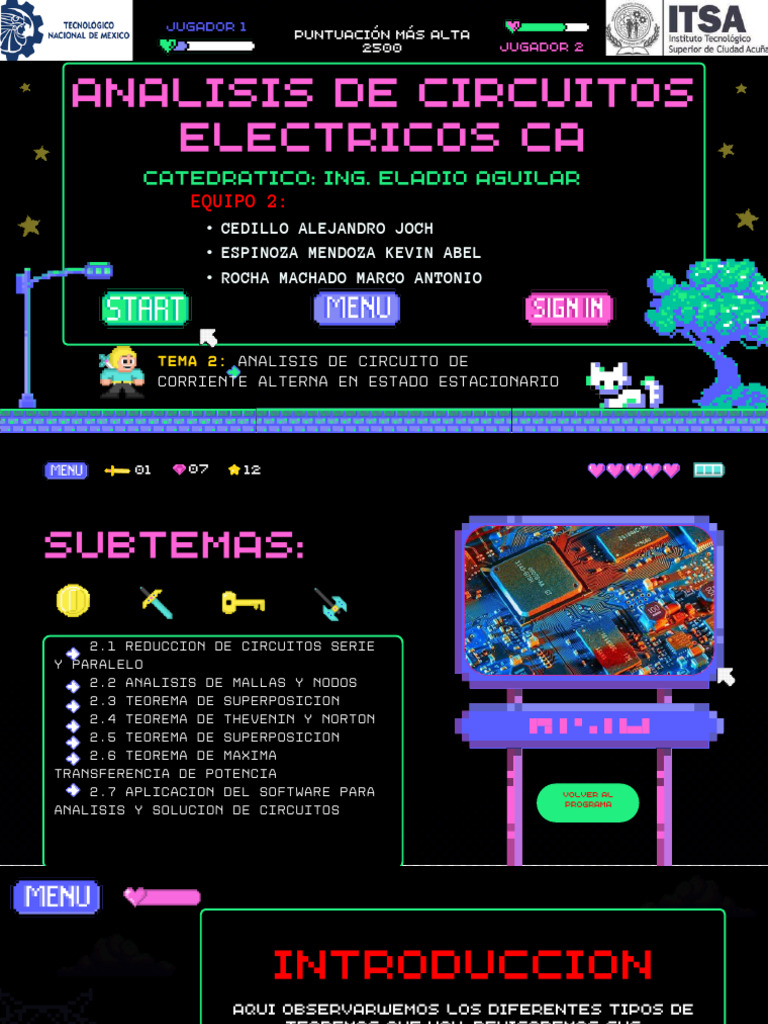 Tema 2 Análisis de Circuitos de C. A. de Edo. Estacionario-Exposicion | PDF
