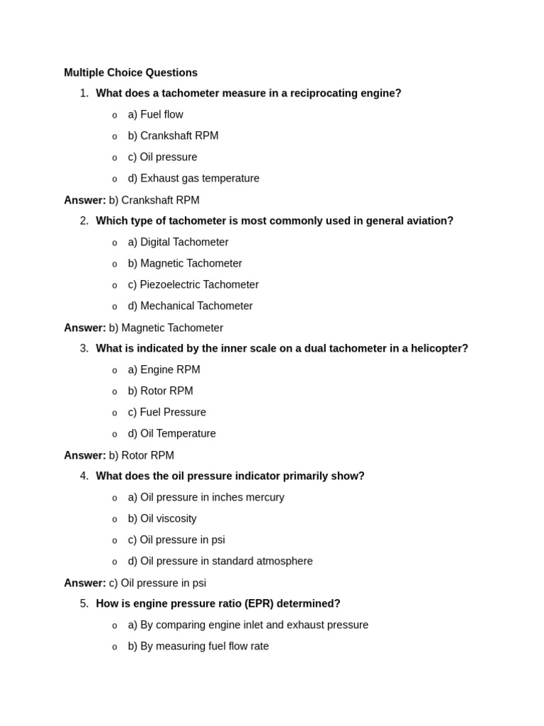 02 Engine Instruments | PDF