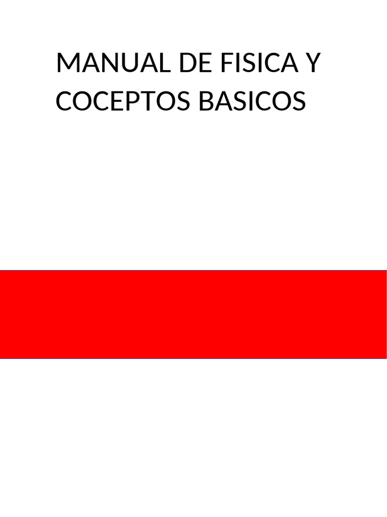 Manual de Fisica y Coceptos Basicos | PDF