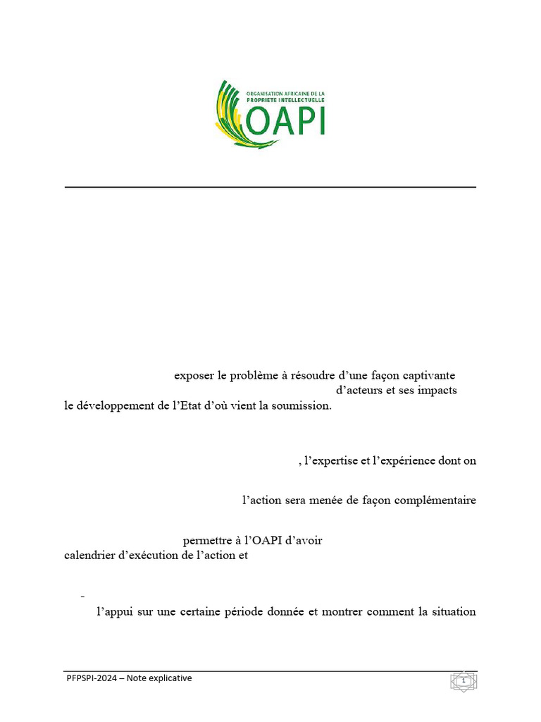 Note Explicative Du Formulaire de Candidature | PDF