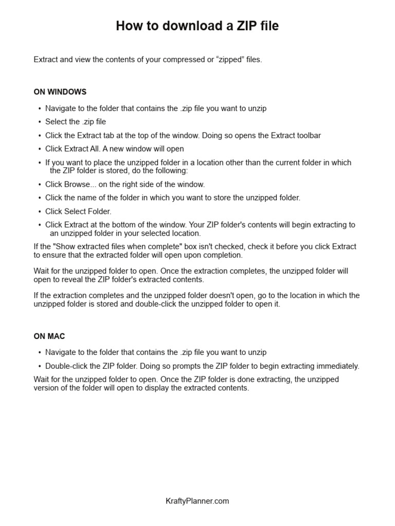 How To Download A ZIP File | PDF