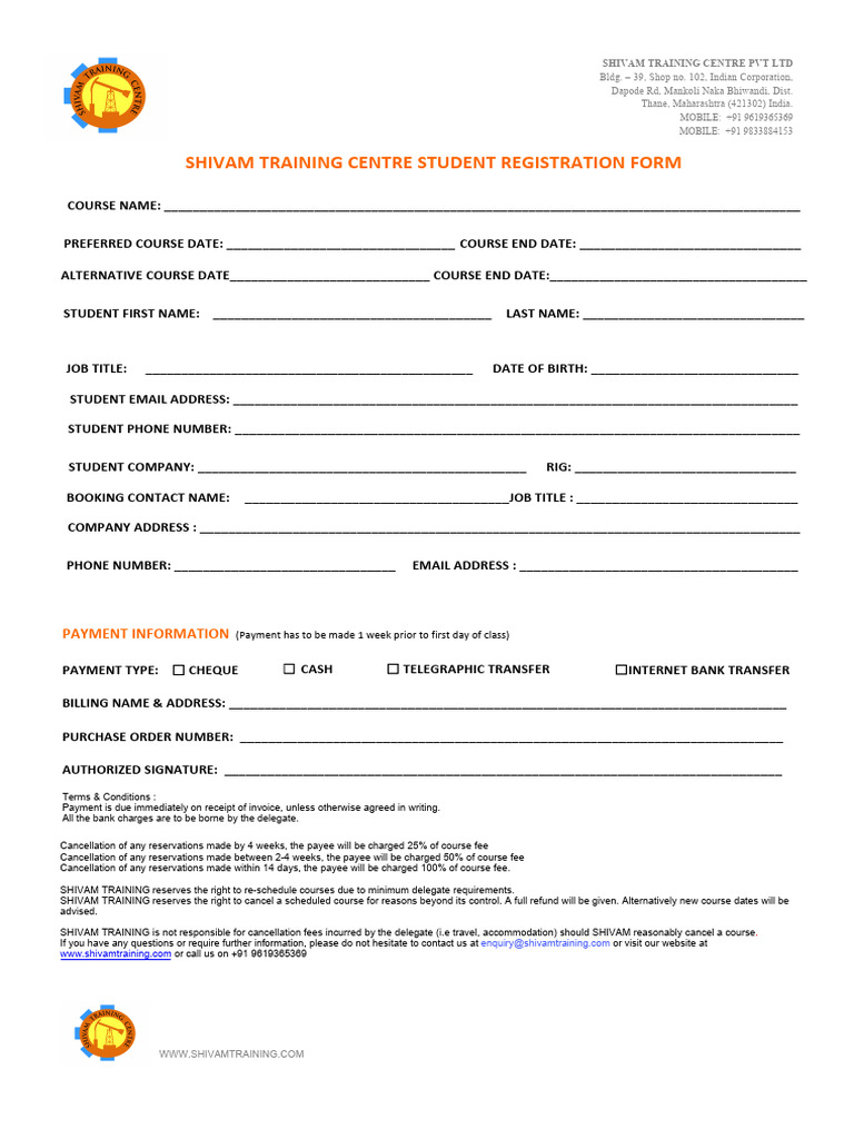 shivam_student_registration_form | PDF shivam_student_registration_form | PDF