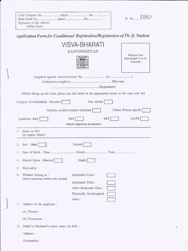 PH DAdm Form PSB | PDF