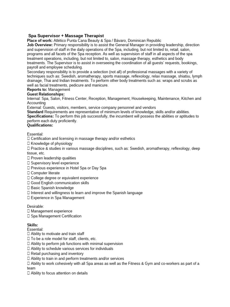 Basic SPA Supervisor Qualities | PDF