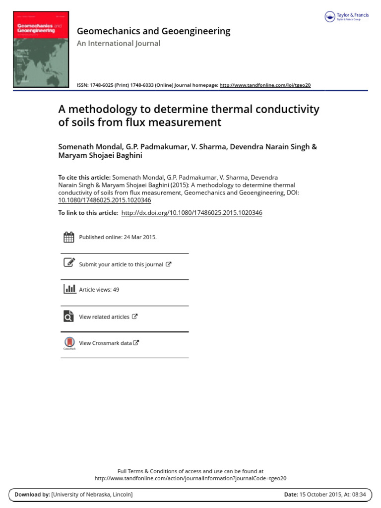 A Methodology To Determine Thermal Conductivity | PDF