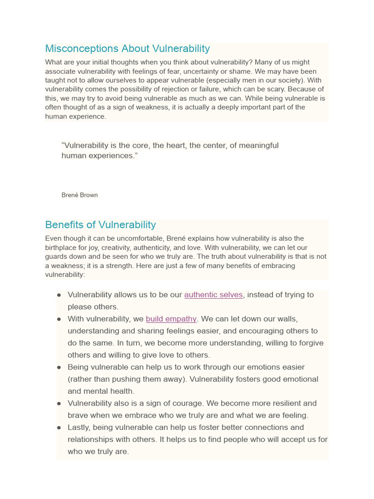 Misconceptions About Vulnerability | PDF