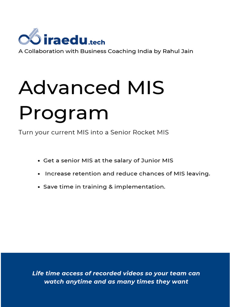 Advanced MIS Program | PDF