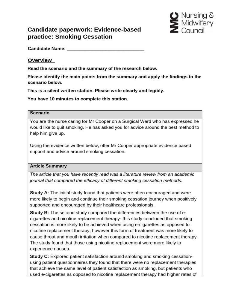 EBP Smoking Cessation | PDF