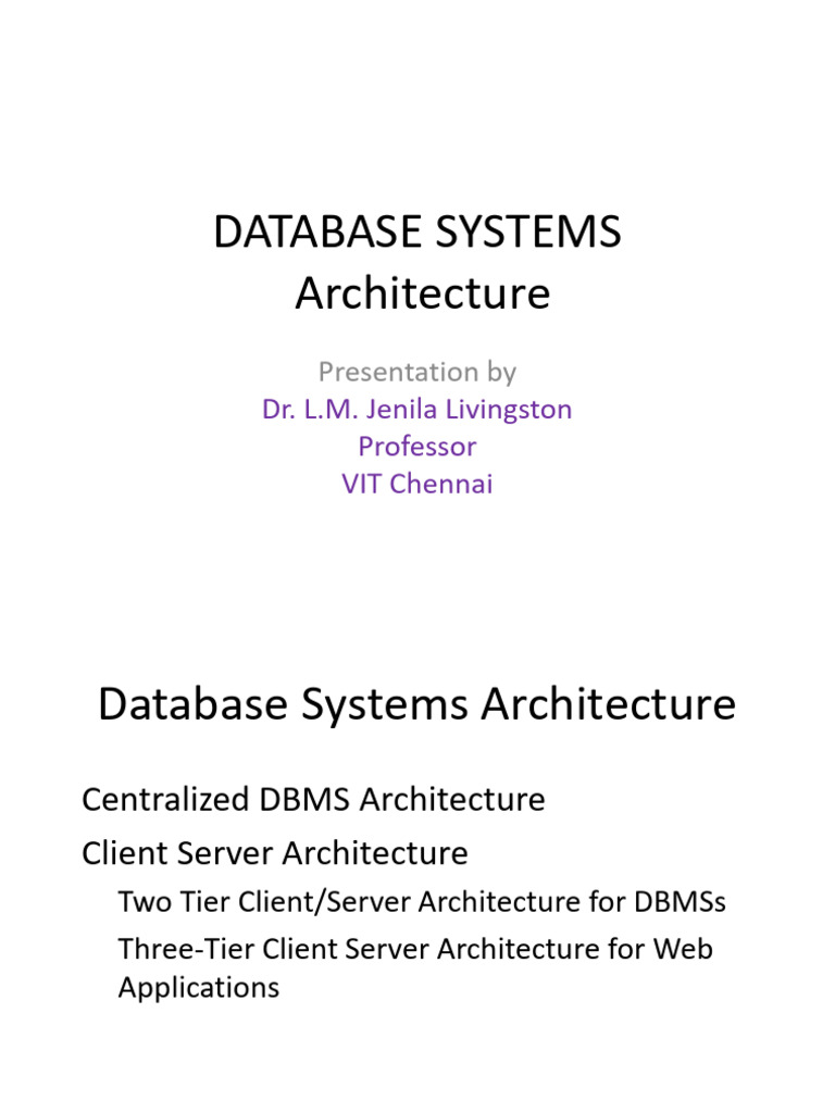 6 DB Architecture | PDF