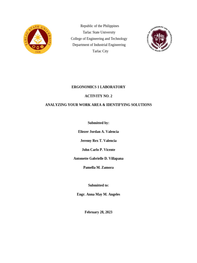 Analyzing Your Work Area | PDF