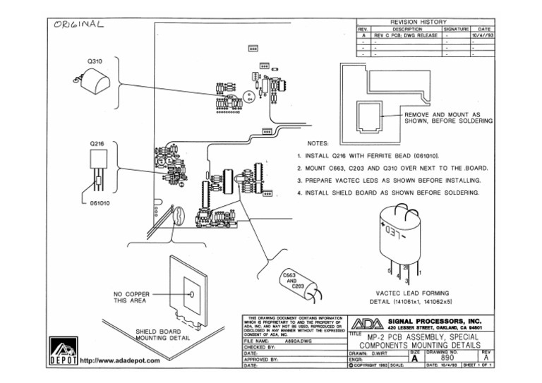 ADA MP 2 Assembly Special Components Mounting Details | PDF