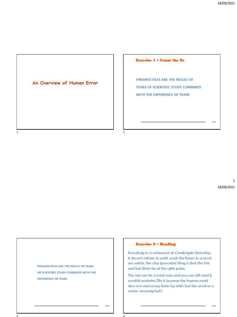 Topic 4 Human-Error | PDF