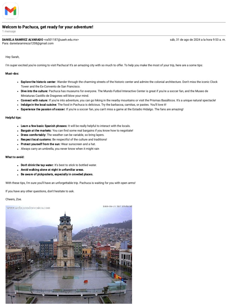 Welcom To Pachuca, Get Ready For Your Adventure! | PDF