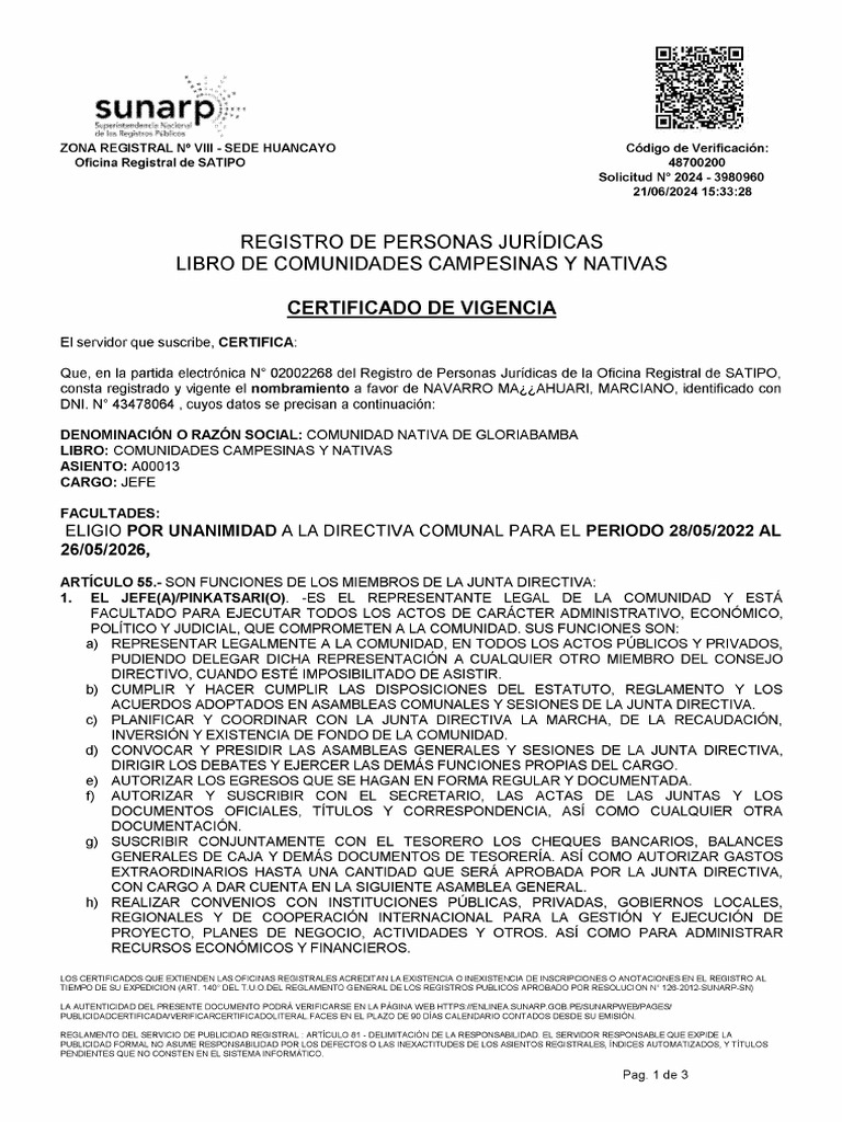 Vigencia Poder | PDF