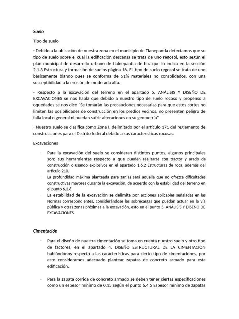 Resumen Norma Técnica Complementaria | PDF