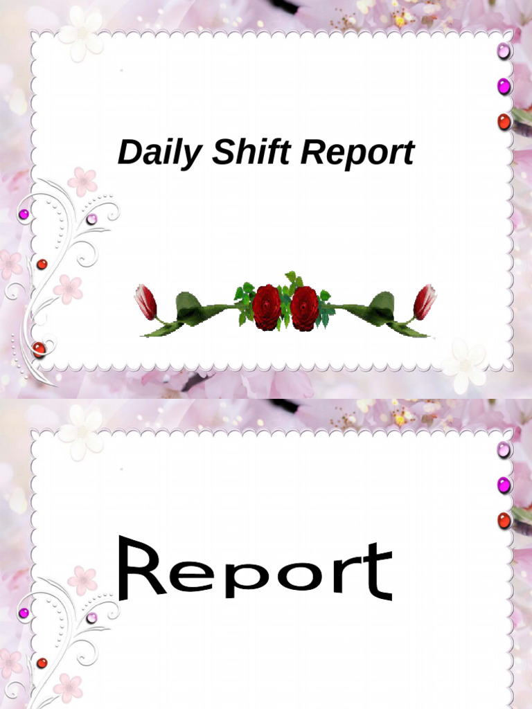 Daily Shift Report | PDF