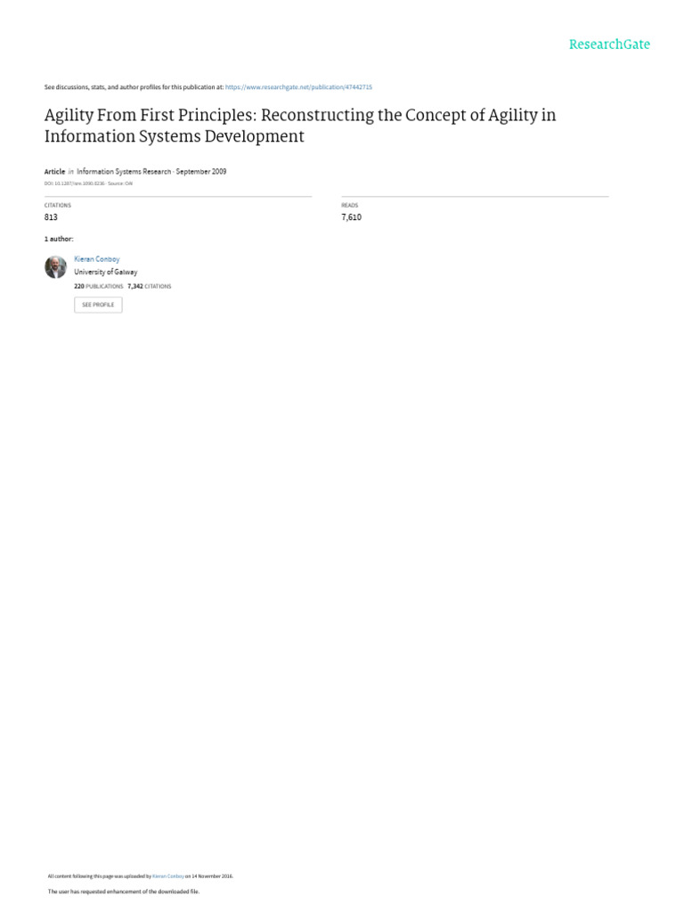 Conboy - APM in Dev | PDF