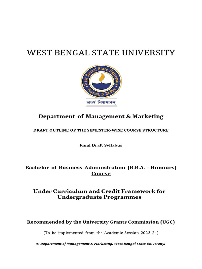 BBA-Syllabus-NEP2020 - WBSU | PDF | Macroeconomics | Inflation