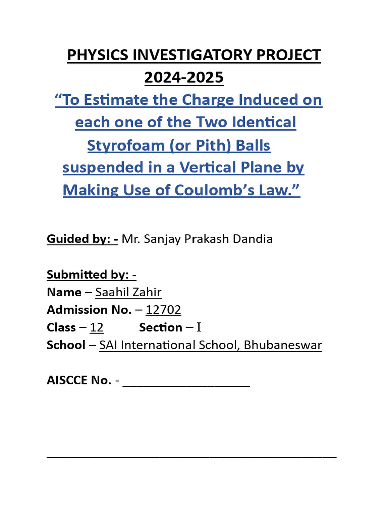 (ROUGH) Saahil Zahir Class 12-I (12702) PHYSICS INVESTIGATORY PROJECT 2024-2025 | PDF