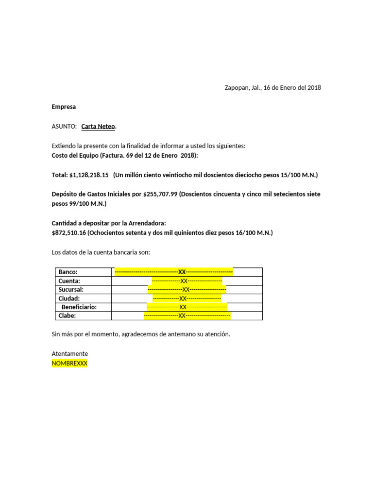 Carta Neteo | PDF