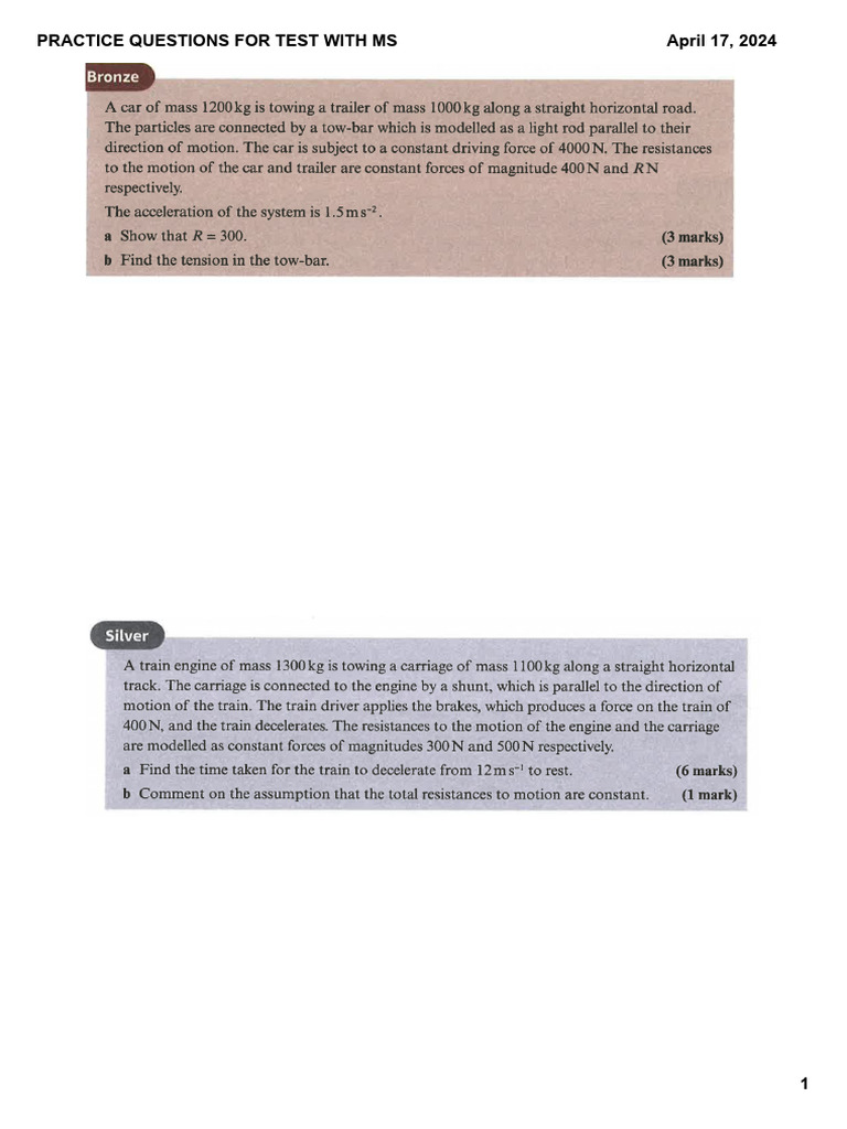 Practice Questions For Test With Ms | PDF