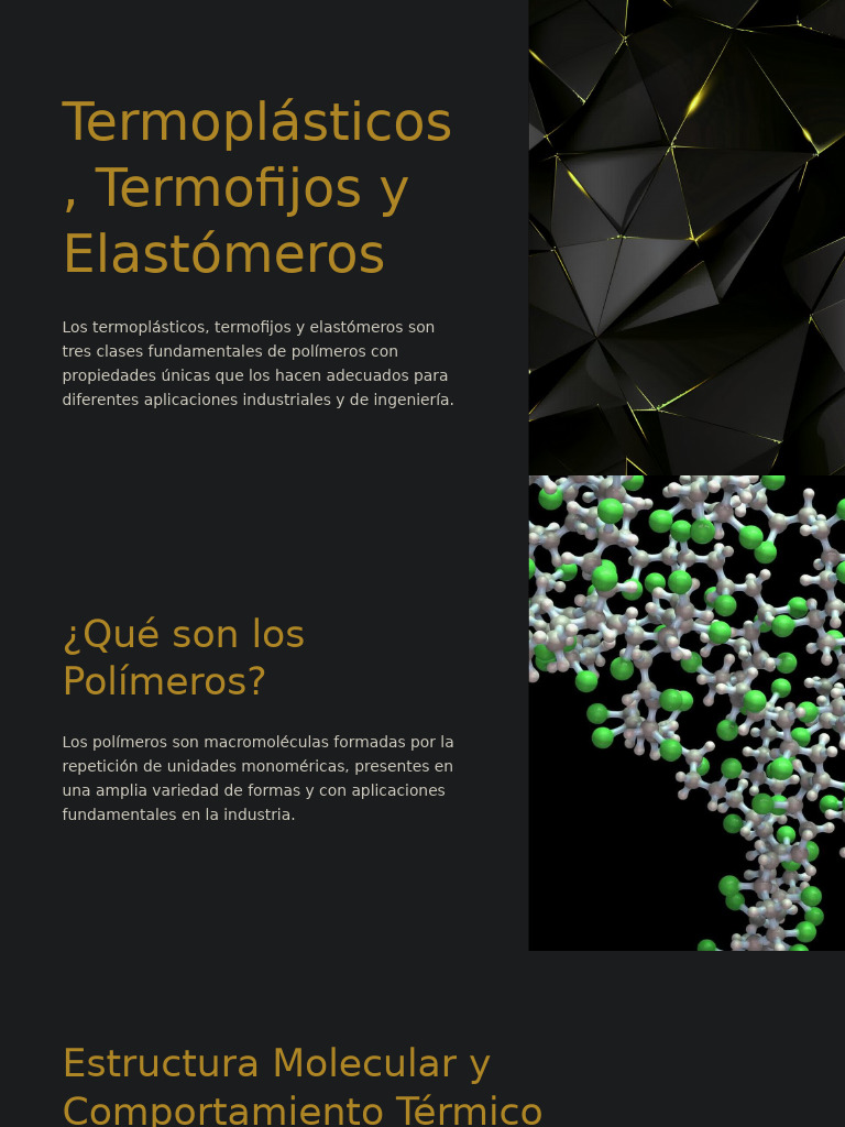 Termoplasticos Termofijos y Elastomeros | PDF