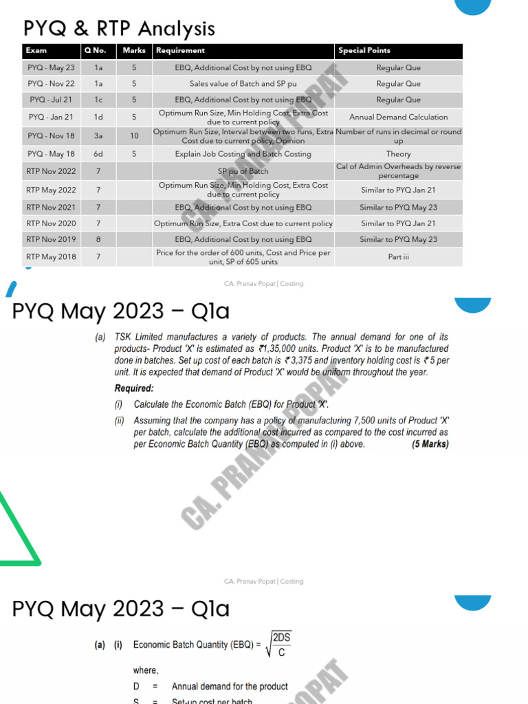 CHP 8 Unit Batch Costing Compiler M24 | PDF