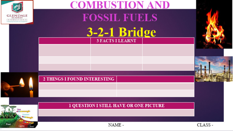 Grade 8 Thinking Routine CH 5 Combustion and Fossil Fuels | PDF