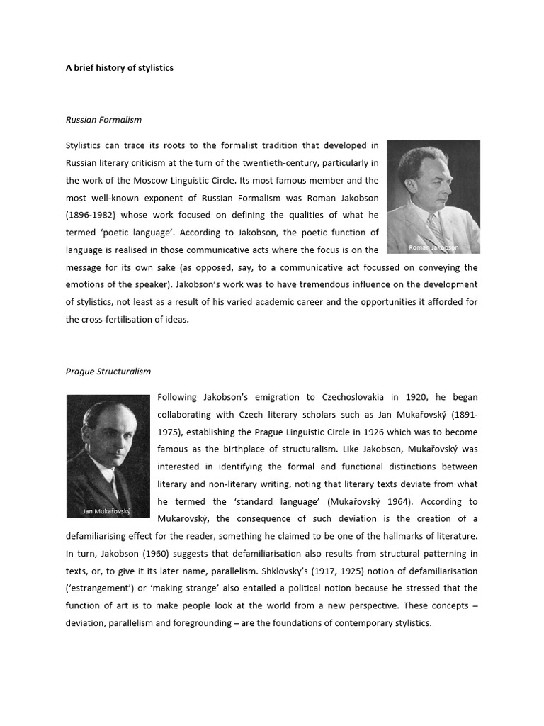 History of Stylistics | PDF