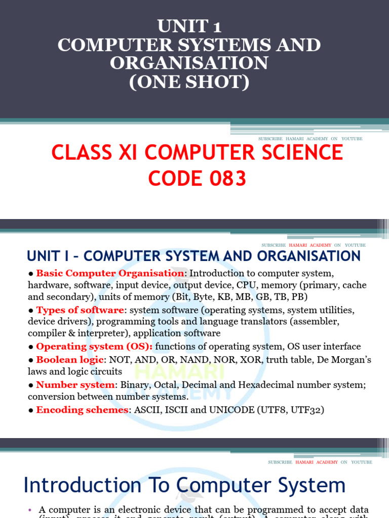11 Cs Unit 1 One Shot | PDF