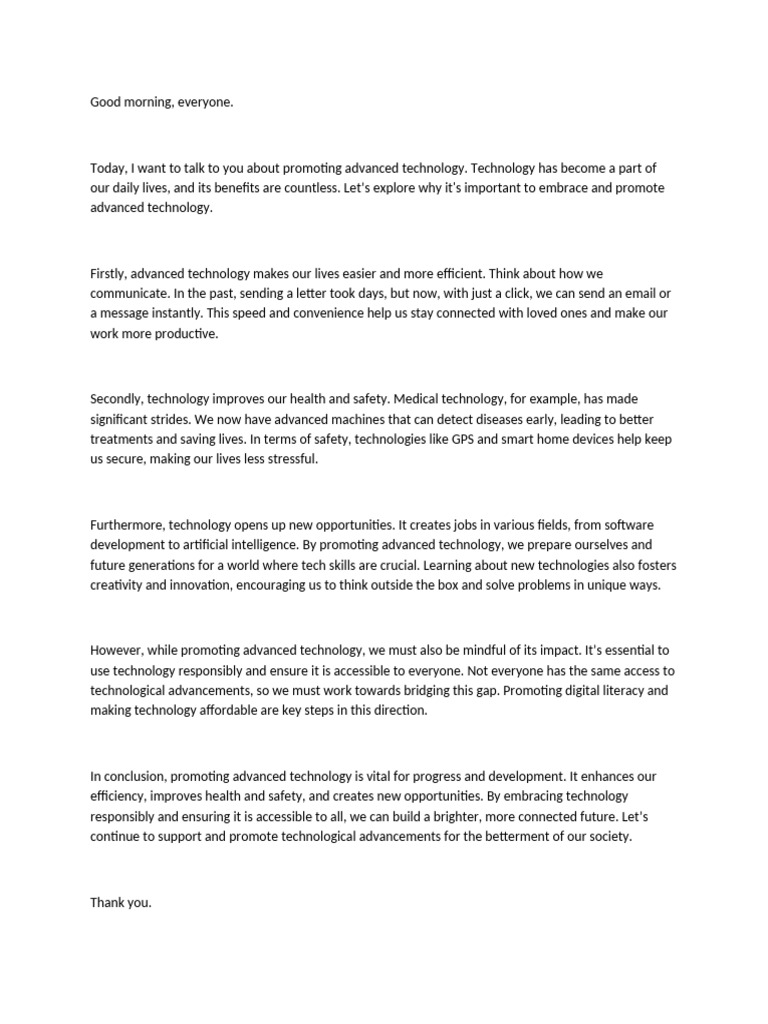 Advanced Technology | PDF