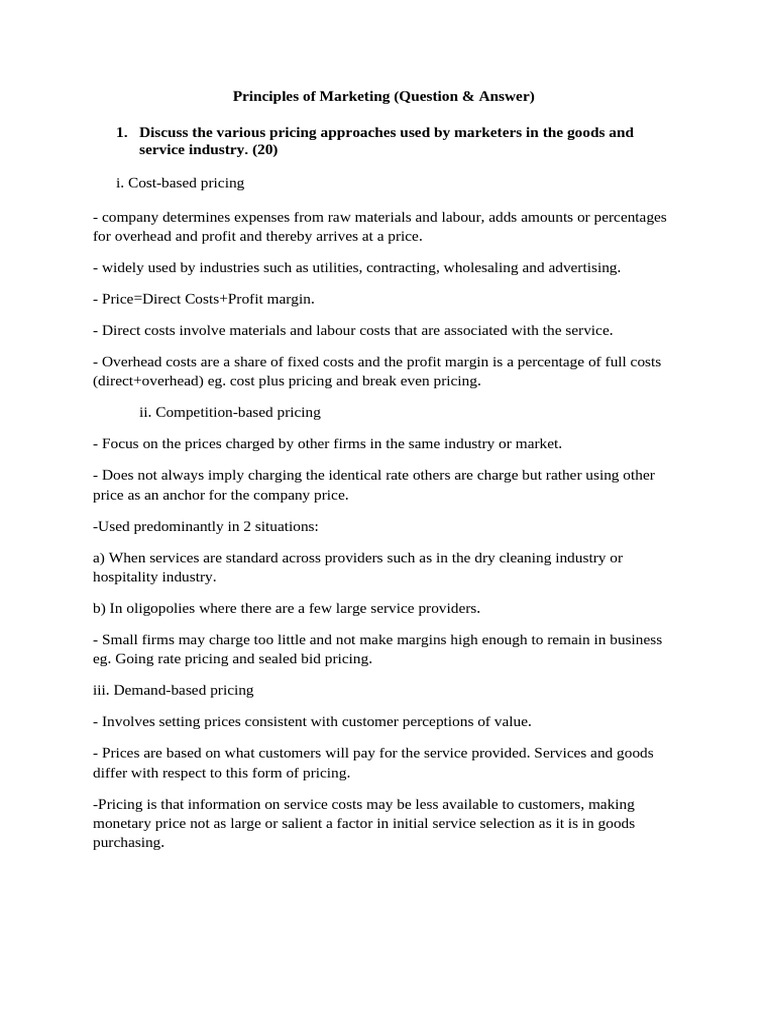 POM Question and Answer 2 | PDF