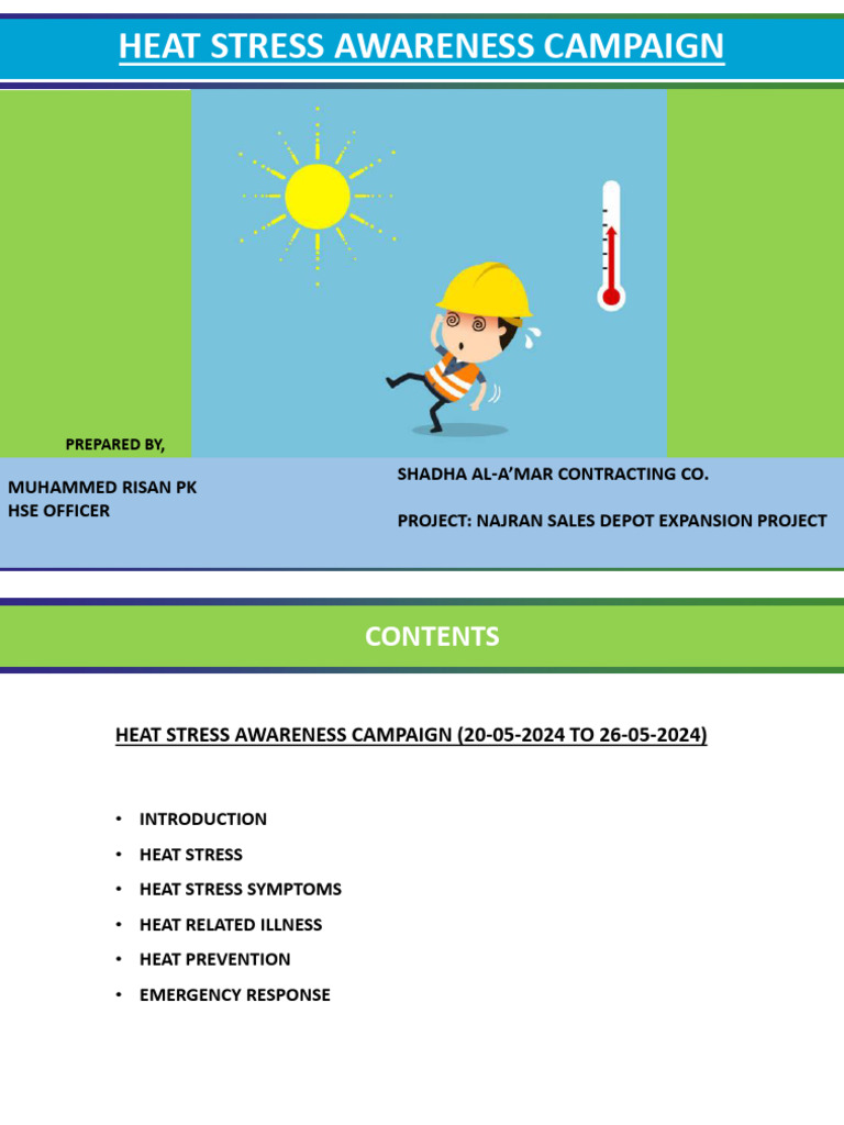 Heat Stress Awareness Campaign May 2024 | PDF