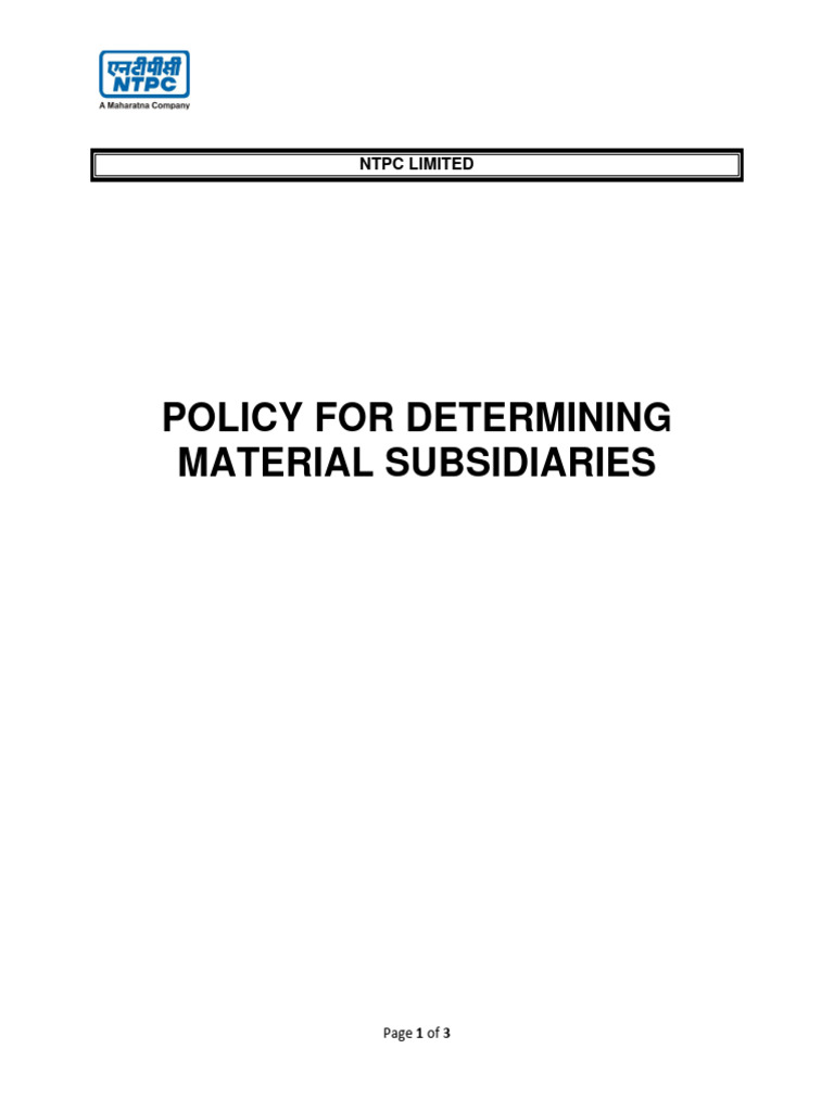 Policy Determining Material | PDF