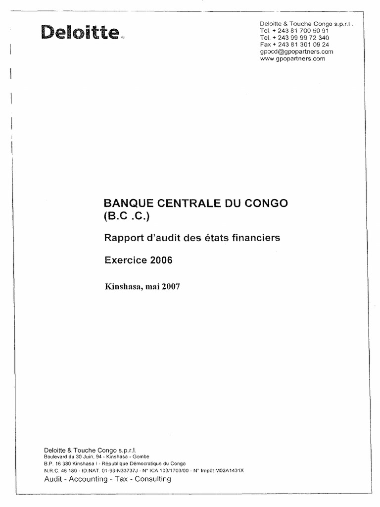 Rapport Audit 2006 | PDF