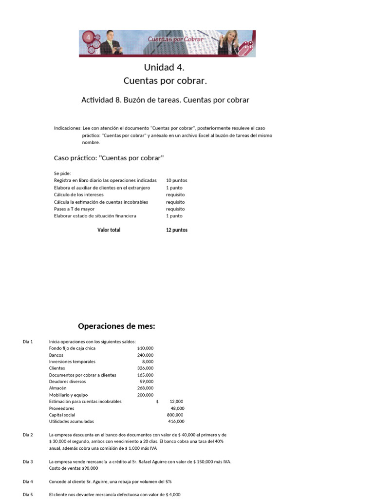 U4 Act8 Cuentas Por Cobrar | PDF