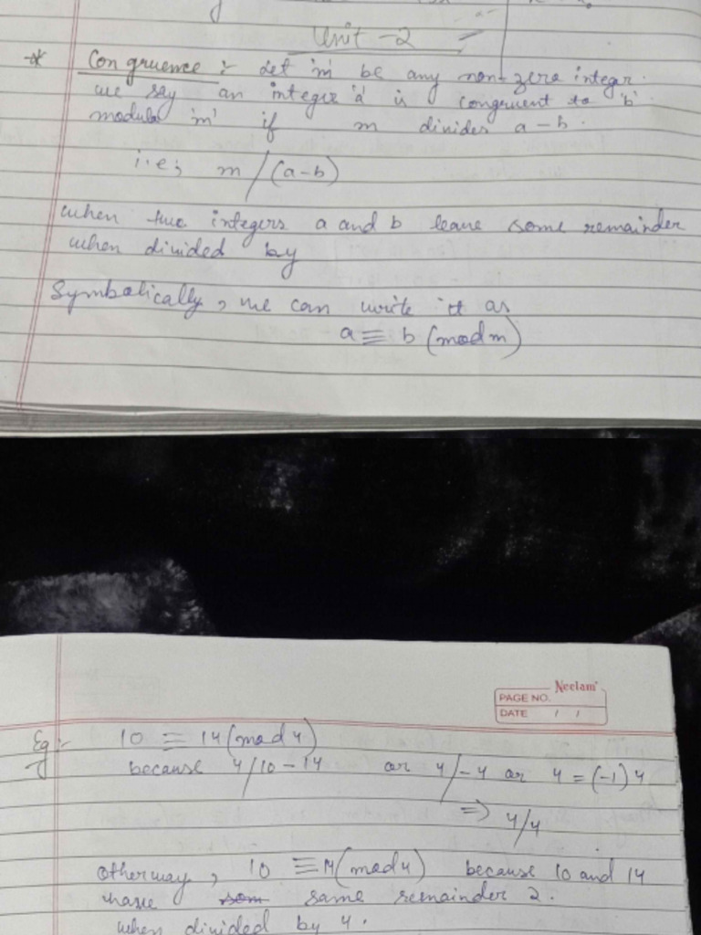 Unit-2 Number Theory BSC Math Hons Sem 5 | PDF