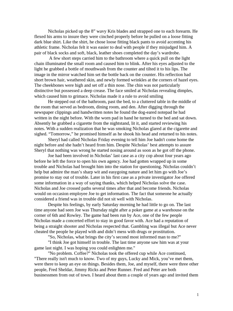 Nicholas Diamonds Pdf