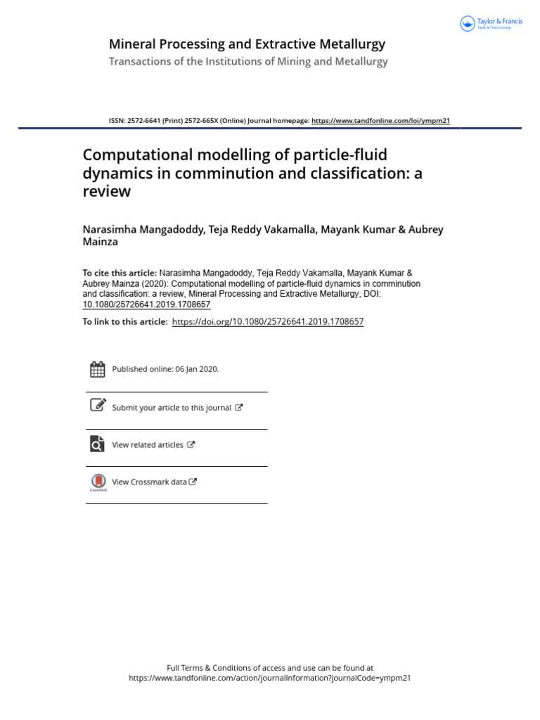 Computational Modelling of Particle-Fluid | PDF