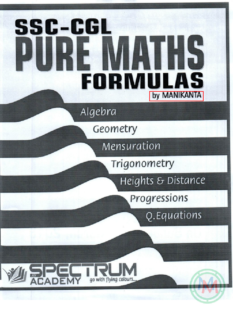 Advance Maths Formulas PDF | PDF