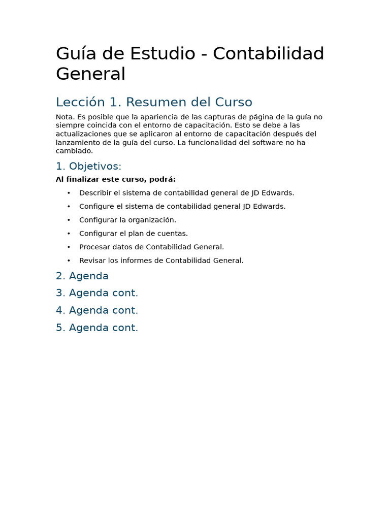 Guía de Estudio - Contabilidad General | PDF