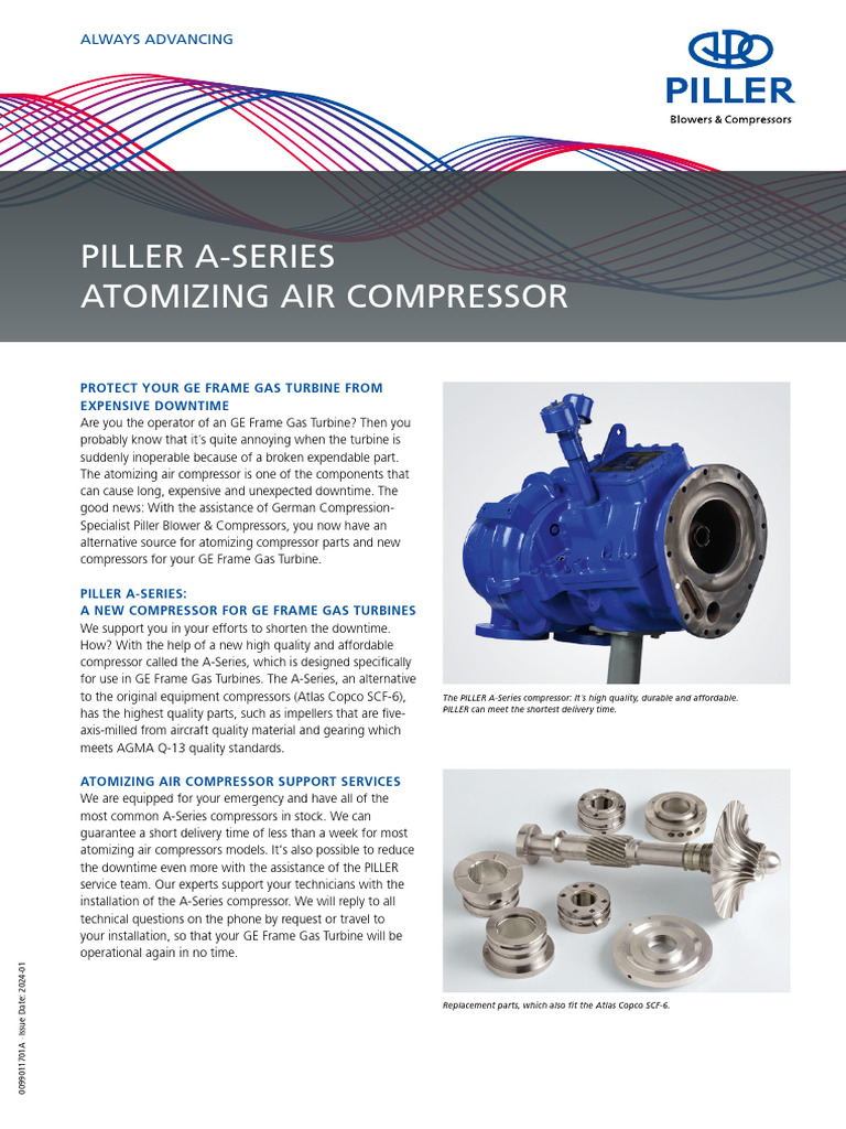 Piller A Series Atomizing Air Compressor | PDF