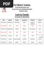 Grade Two (2) Timetable 2024-2025 | PDF