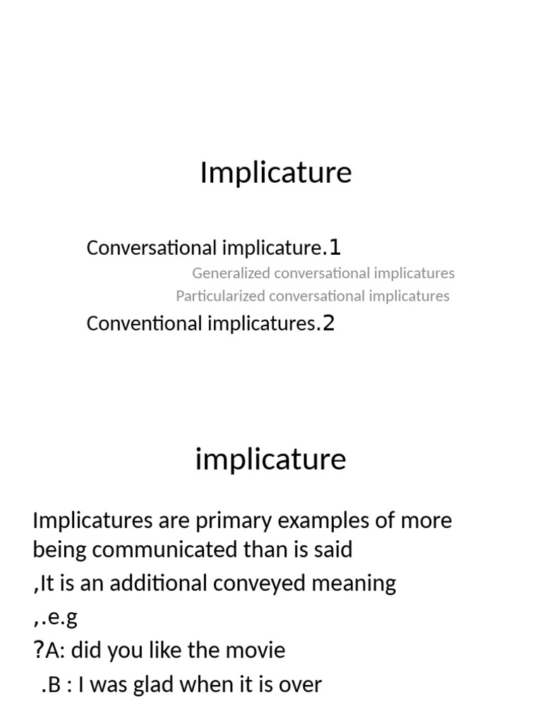 Implicature | PDF