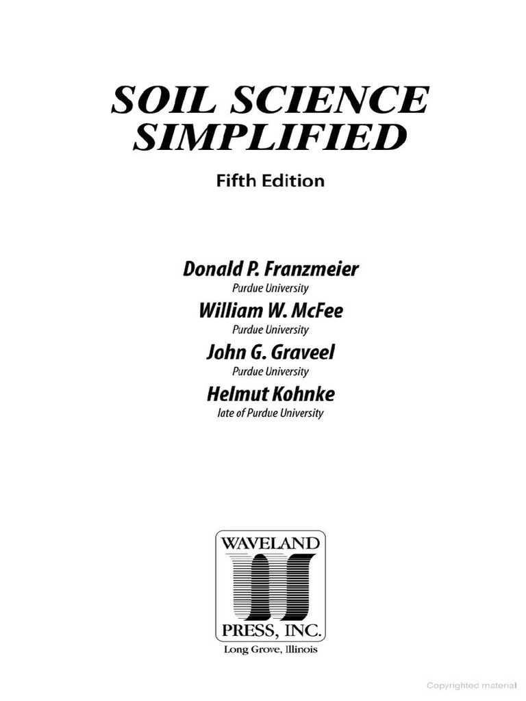 Franzmeier Et Al. 2016 Soil Science Simplified | PDF