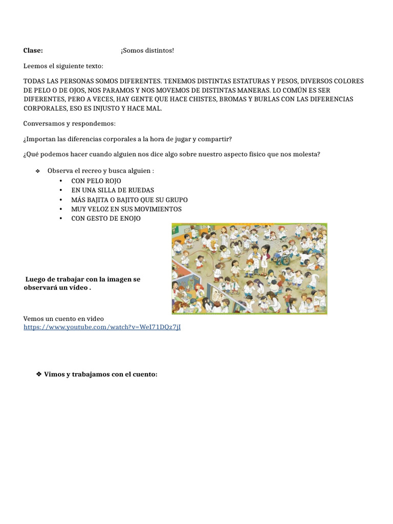 Secuencia Esi Respetar La Diversidad Pdf