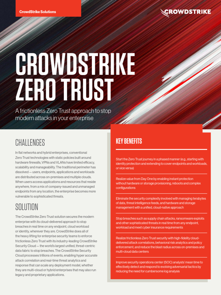 Crowdstrike Zero Trust Solutions | PDF | Security | Computer Security
