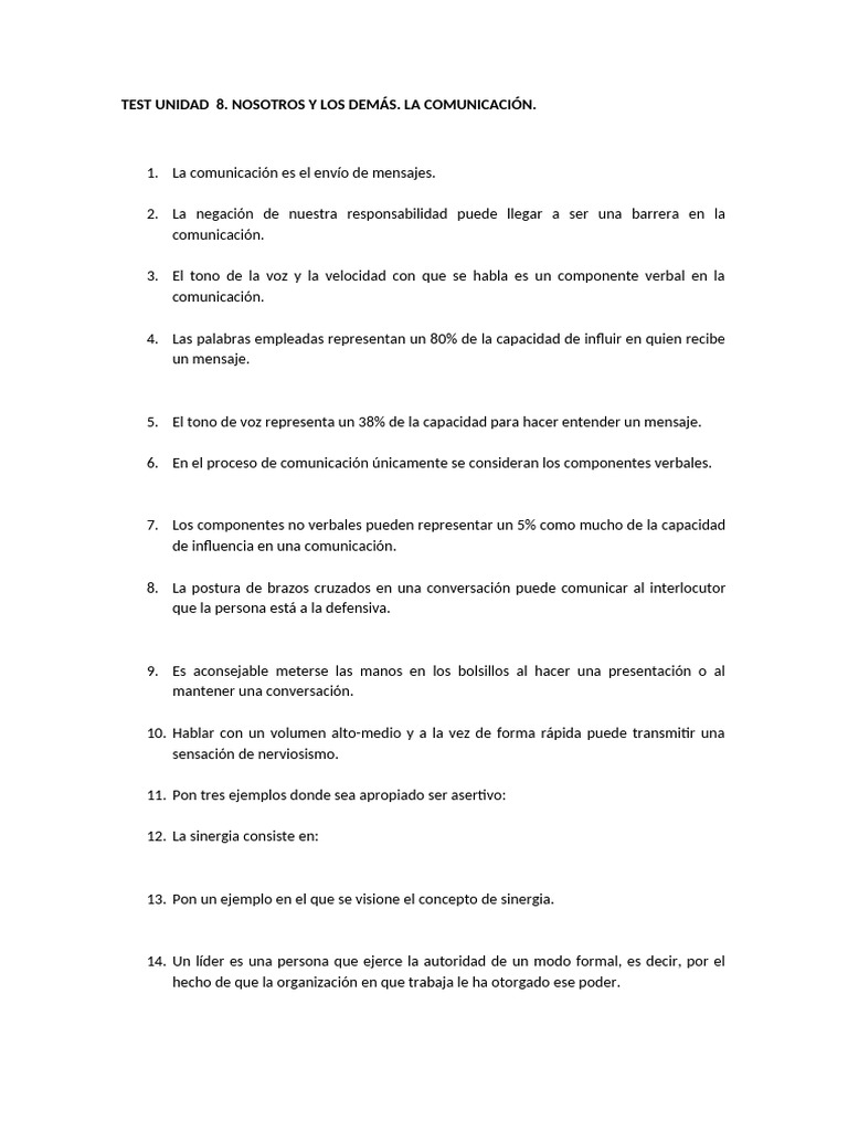 TEST UNIDAD 8 Fopp | PDF